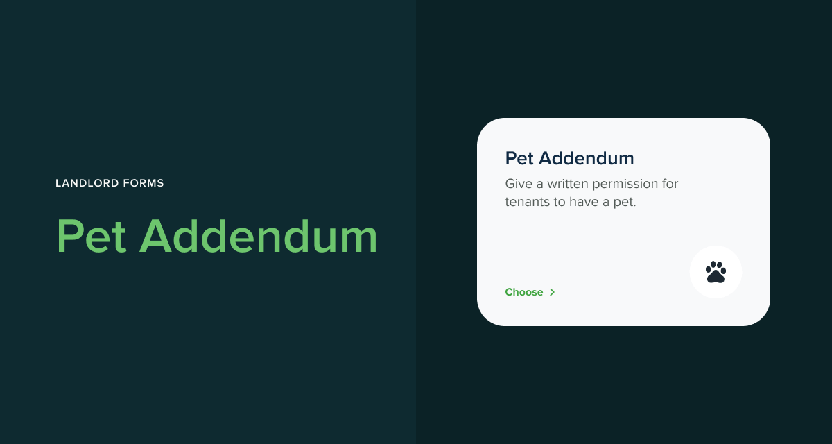 Pet Addendum: Landlord Form You Must Have