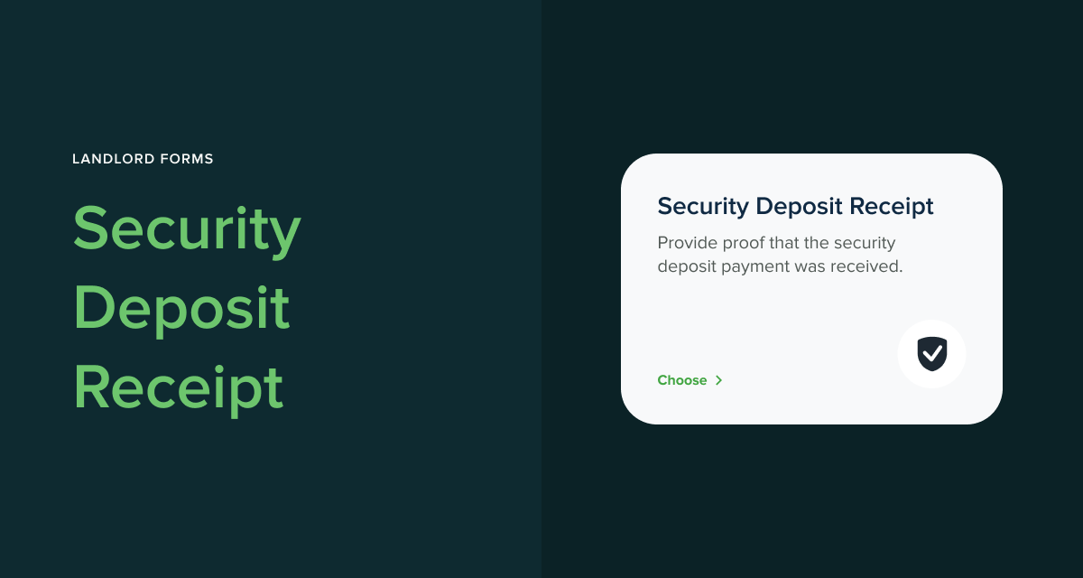 Security Deposit Receipt Template: Create Free Landlord Form Easily