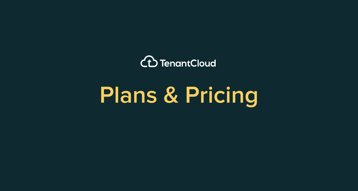 TenantCloud Pricing: Property Management Software Pricing